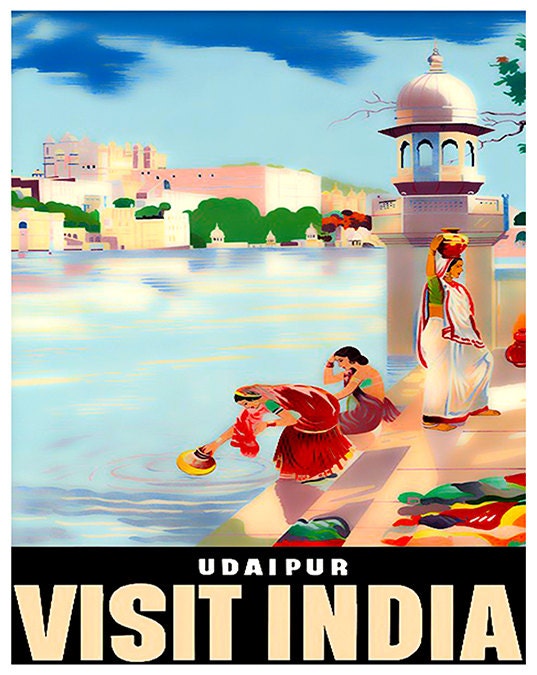 Art India Poster Vintage Travel Print Wall Decor ZT400 - Etsy