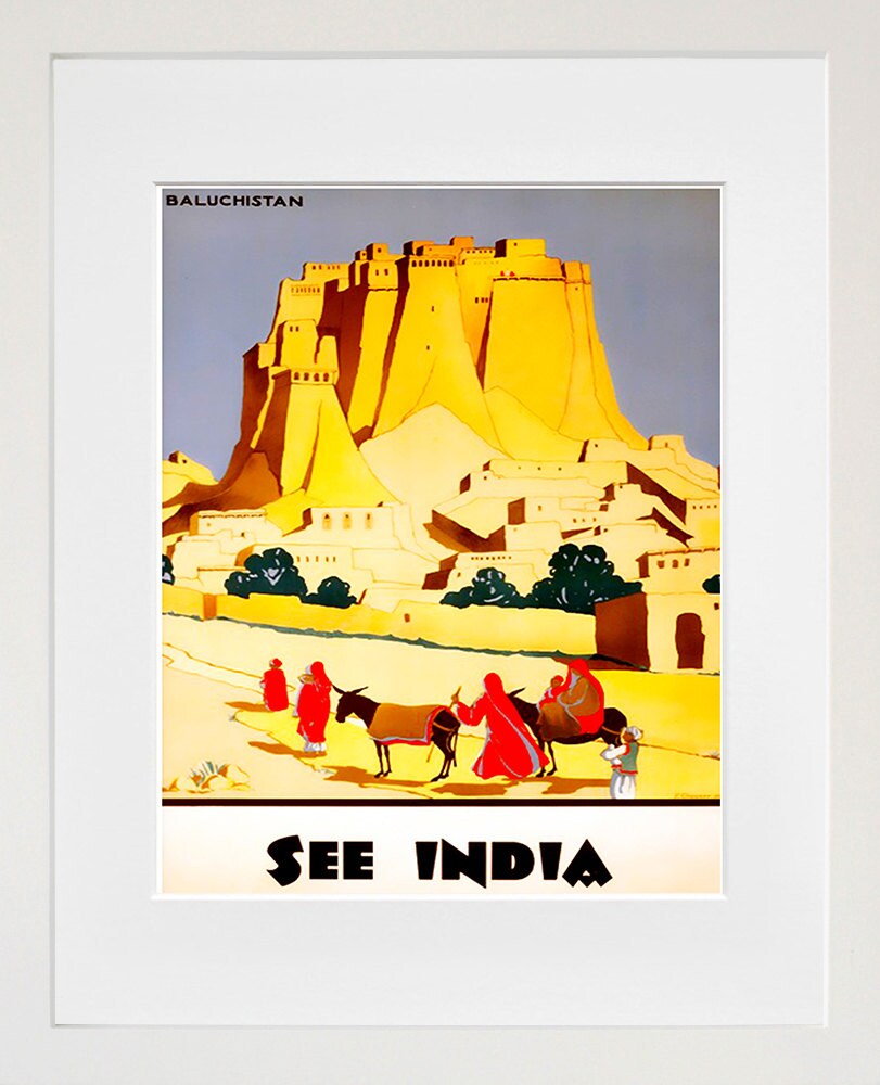Art India Poster Vintage Travel Print Wall Decor ZT402 | Etsy
