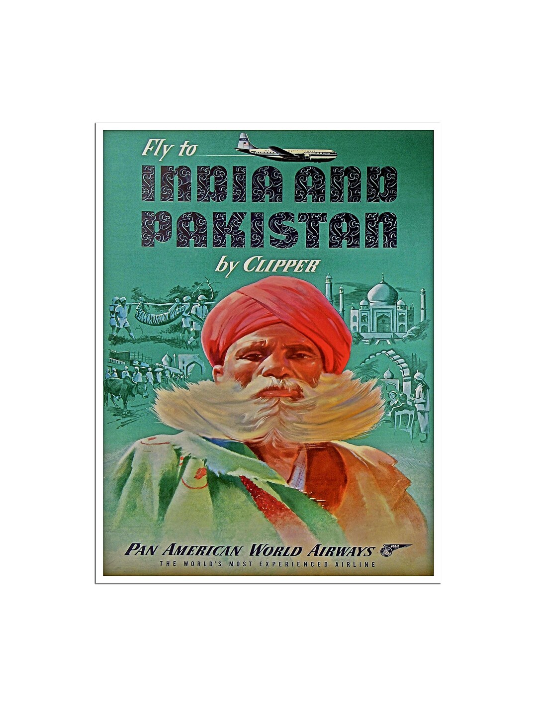India Art Pakistan Travel Poster Indian Print (tr46)a - Etsy