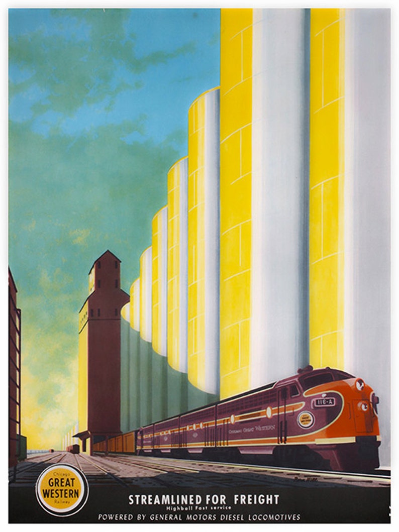 Train Art Travel Poster Railroad Print TR68 | Etsy