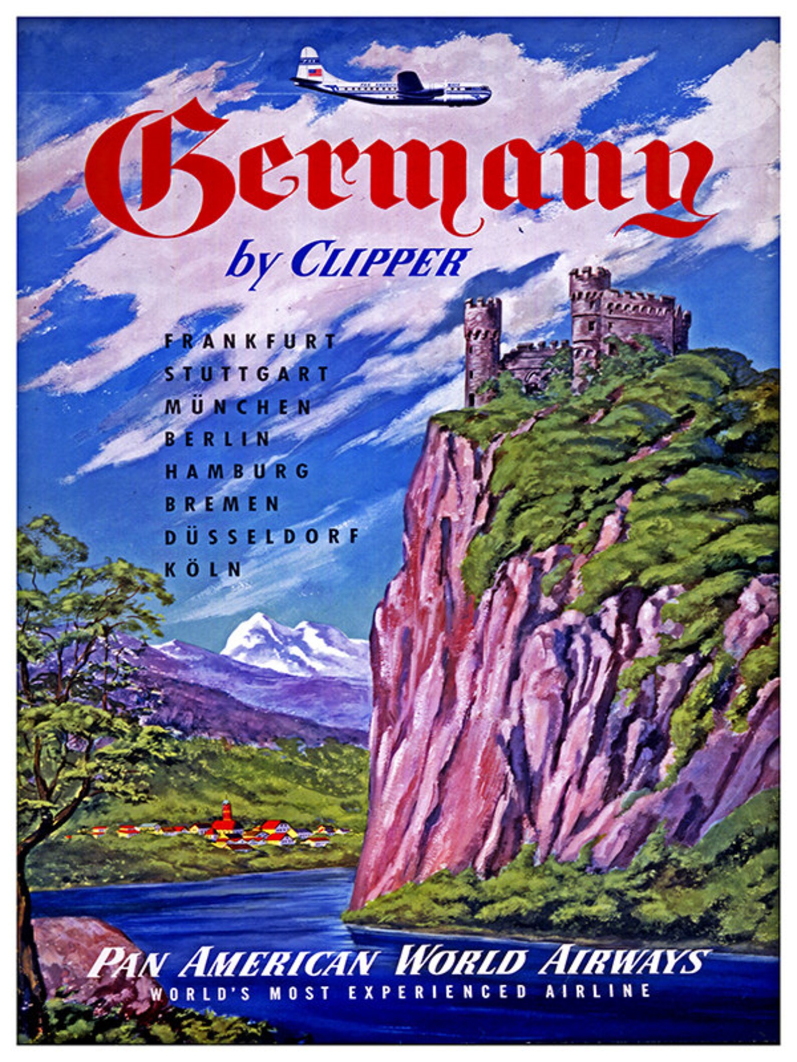 Germany Travel Poster Art Airline Print TR38 - Etsy