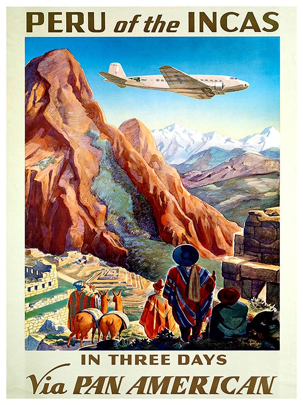 Peru Art Print Travel Poster Home Decor ZT289 - Etsy