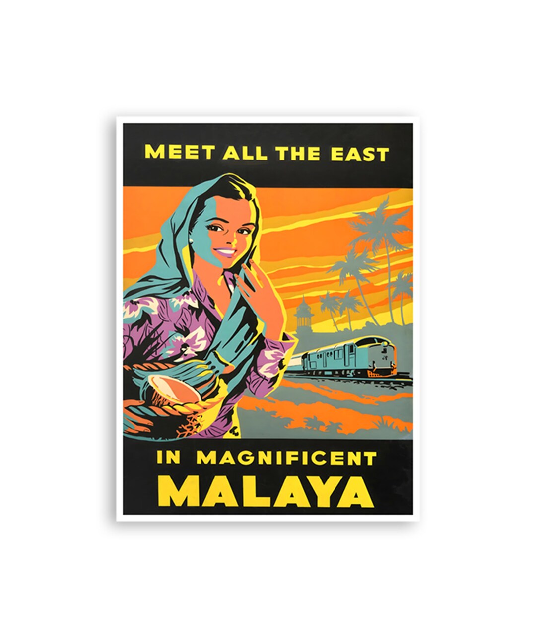 Malaya Print Travel Poster Asian Art Malayan Gift (XR4419) - Etsy