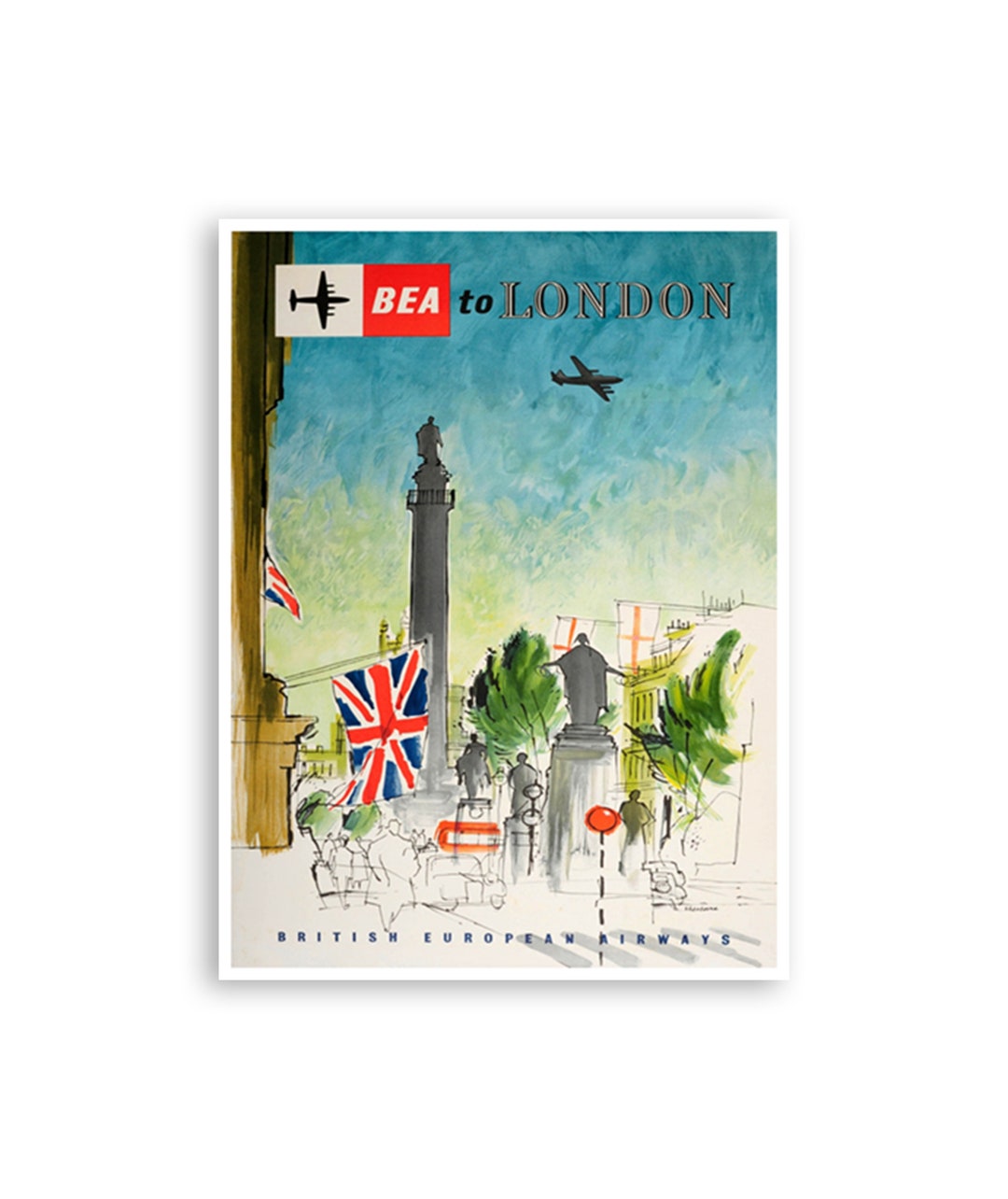 London Travel Poster England Art Print Tourism Ad (xr3010)a - Etsy