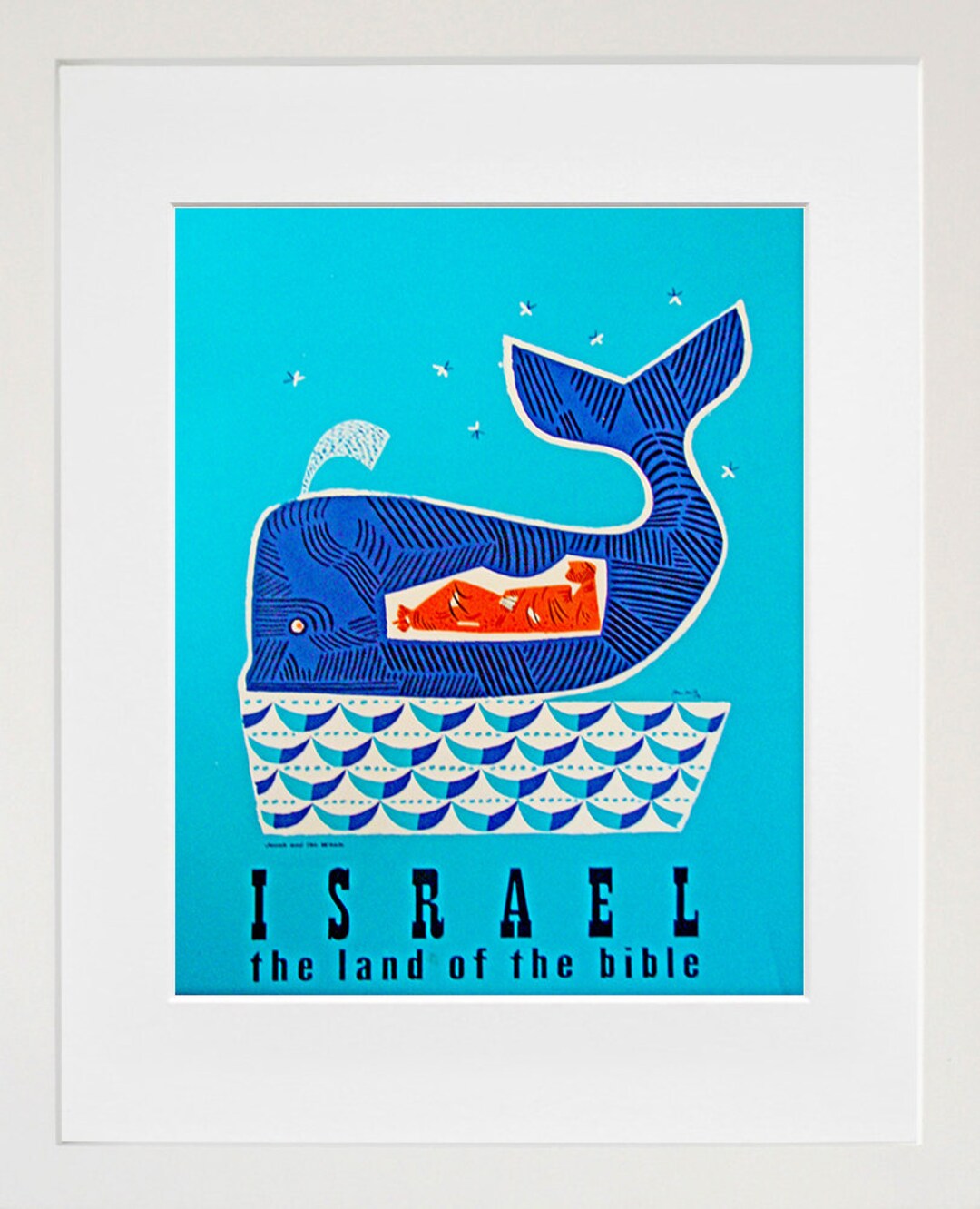 Israel Travel Art Print Jonah Whale Vintage Home Decor Poster (ZT142 ...