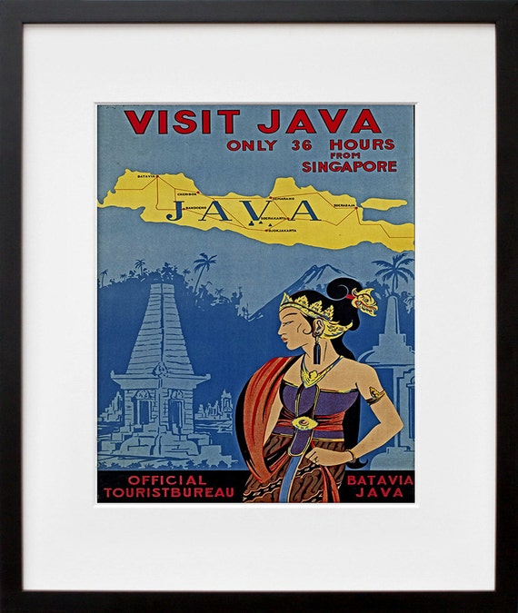 Indonesia Travel Poster Java Art Home Decor Print TR73 | Etsy
