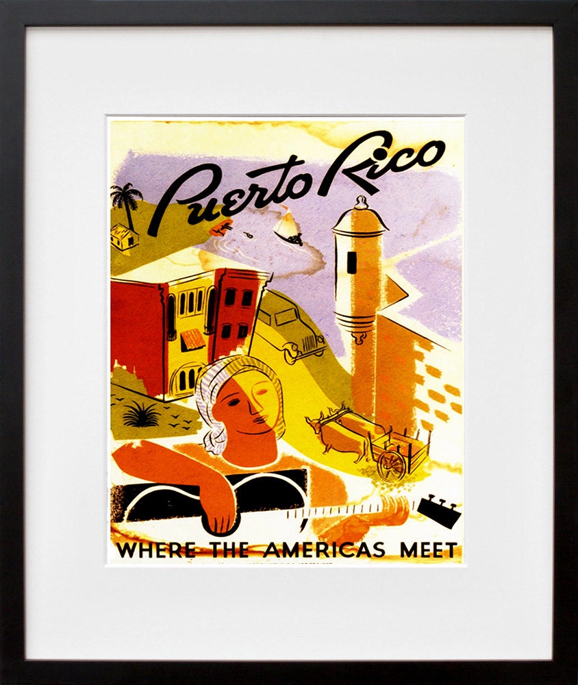 Puerto Rico Vintage Travel Poster Wall Art Print ZT568 - Etsy