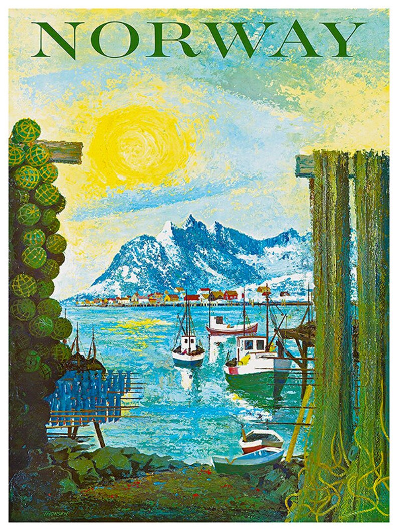Travel Art Print Norway Advertising Poster TR28 - Etsy