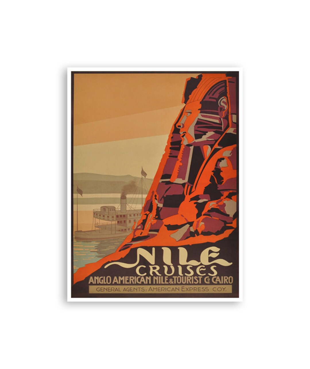 The Nile River Art Egypt Travel Poster Cairo Cruise Print (XR3440) - Etsy