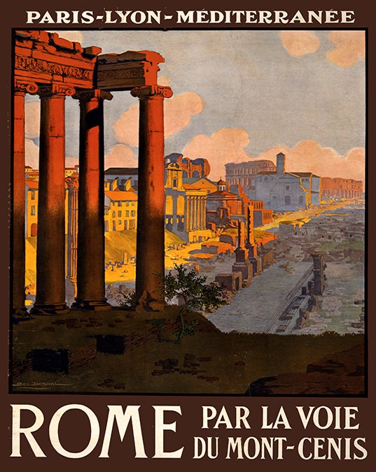 Roman Art Print Rome Travel Poster Home Decor ZT343 - Etsy