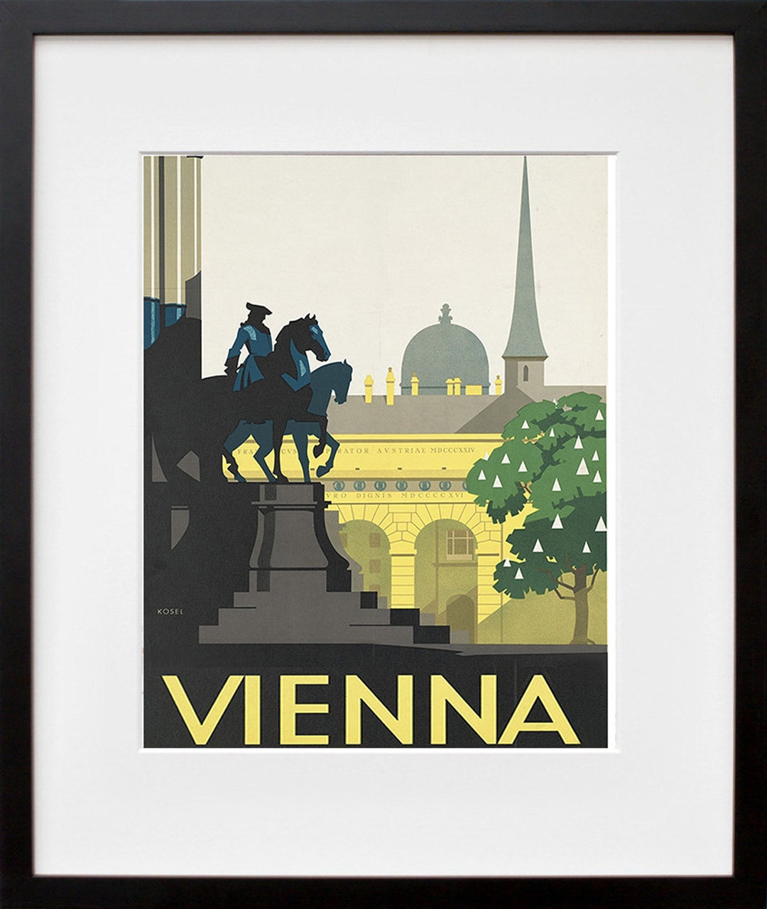 Travel Poster Vienna Austria Art Print Home Decor (ZT347) - Etsy
