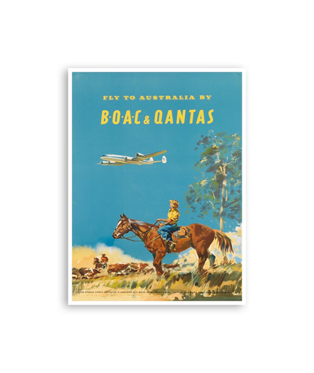 Australian Art Australia Print BOAC Travel Poster (tr90)a - Etsy
