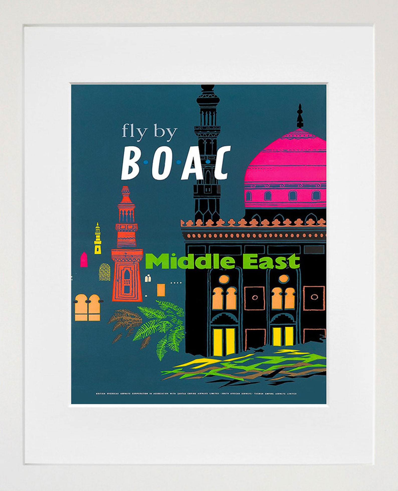 Travel Poster Middle East Vintage Art Print TR145 | Etsy
