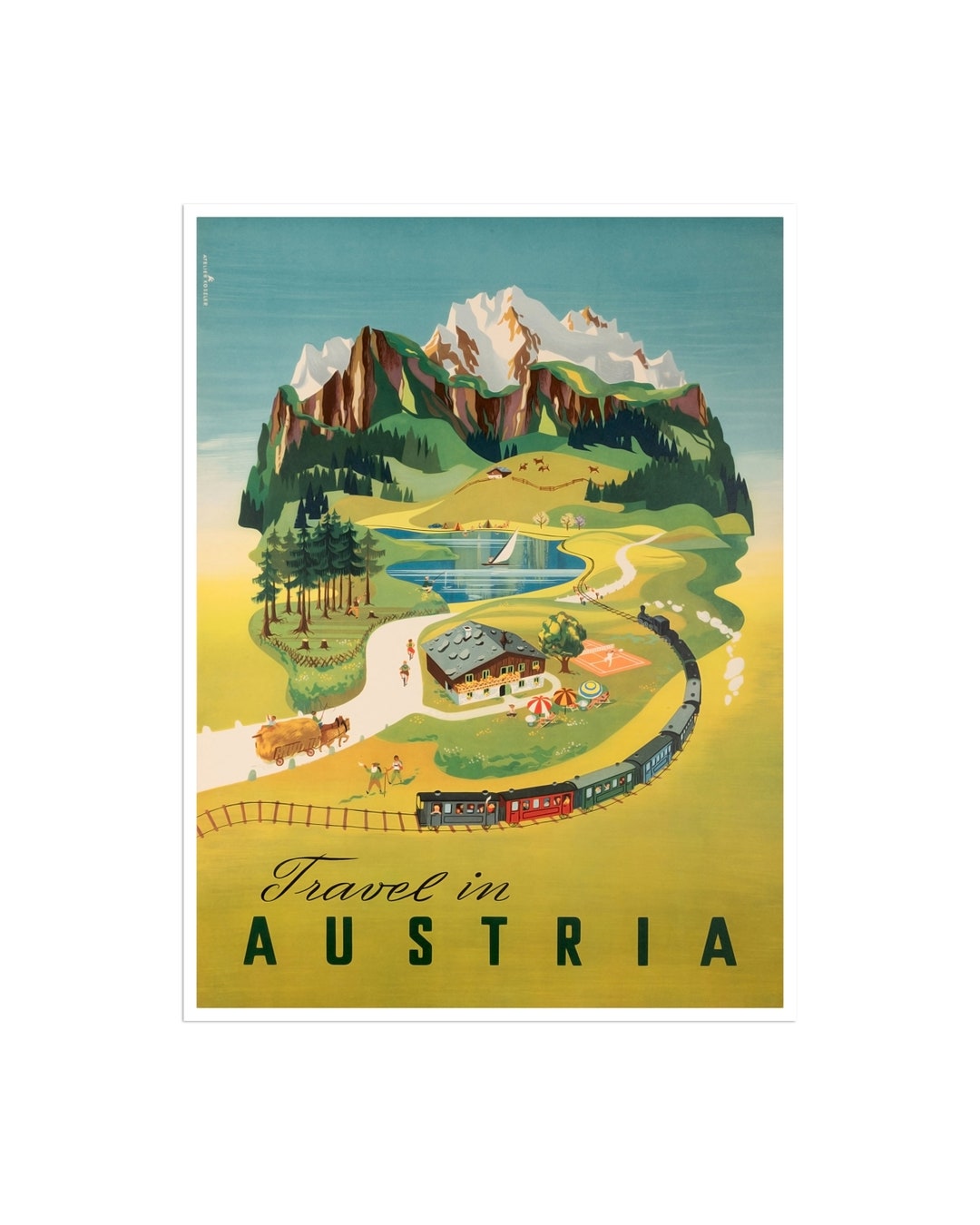 Travel Poster Austria Art Print Home Decor (XR2005) - Etsy