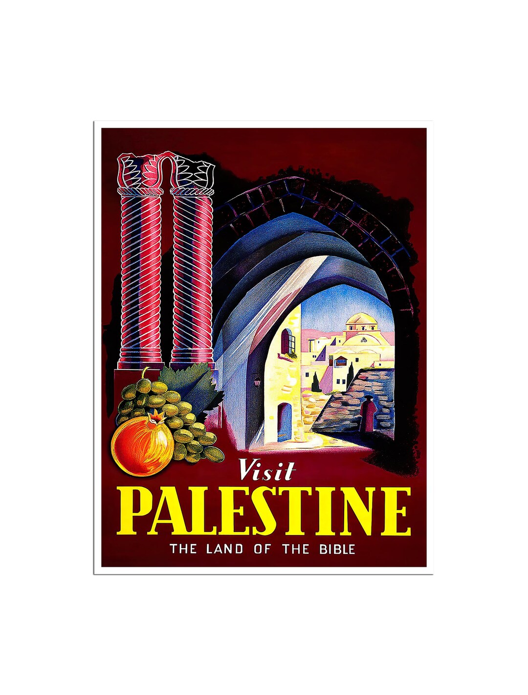 Palestine Travel Poster Palestinian Art Print (zt154)a - Etsy