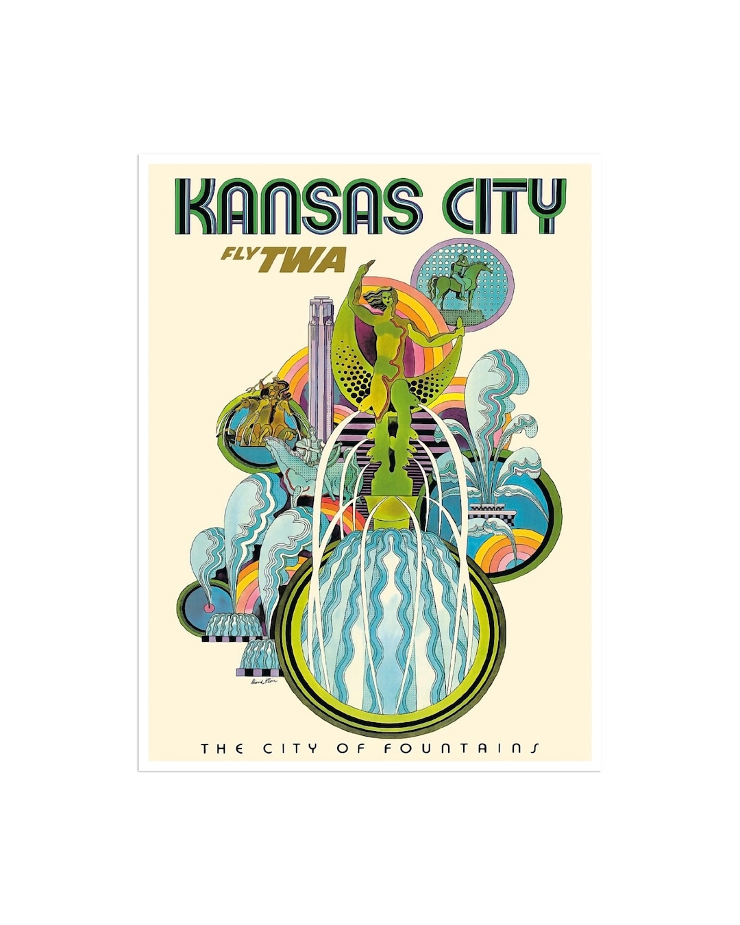 Kansas City Art Travel Poster America Print Home Decor XR2499 - Etsy