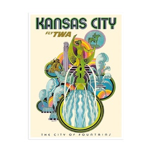 Kansas City Art Travel Poster America Print Home Decor XR2499 - Etsy