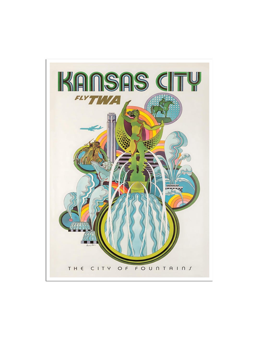 Kansas City Art Travel Poster America Print Home Decor (XR2499) - Etsy