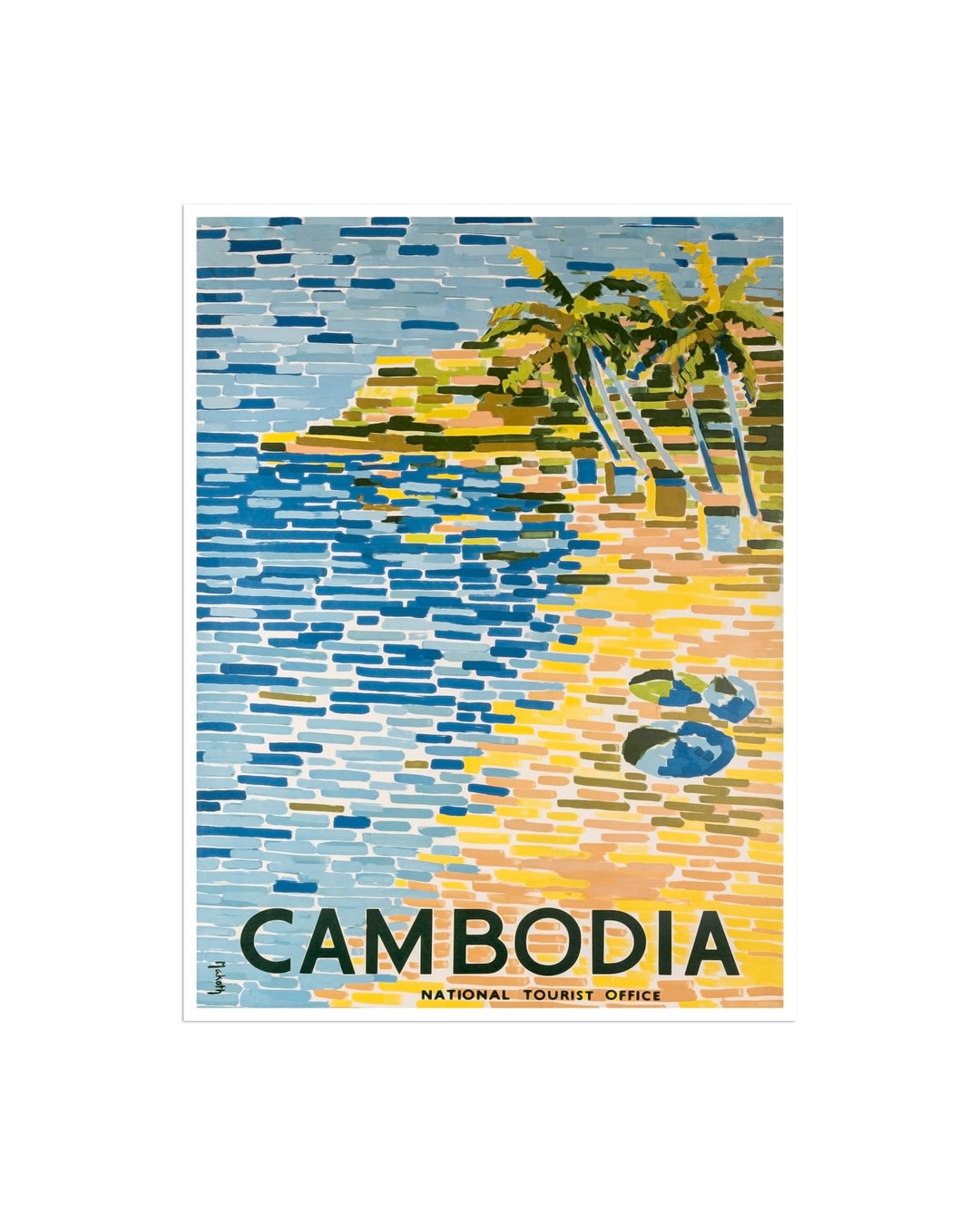 Travel Poster Cambodia Asian Art Print Home Decor (XR1843) - Etsy