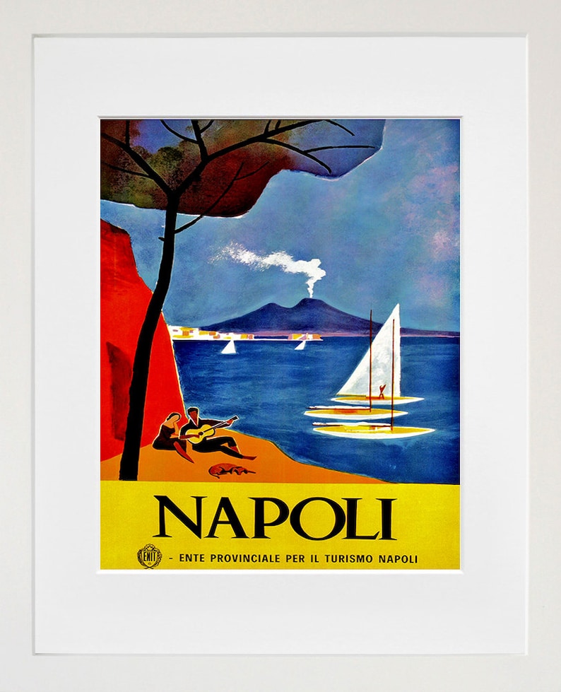 Naples Travel Art Print Italy Home Decor ZT313 | Etsy