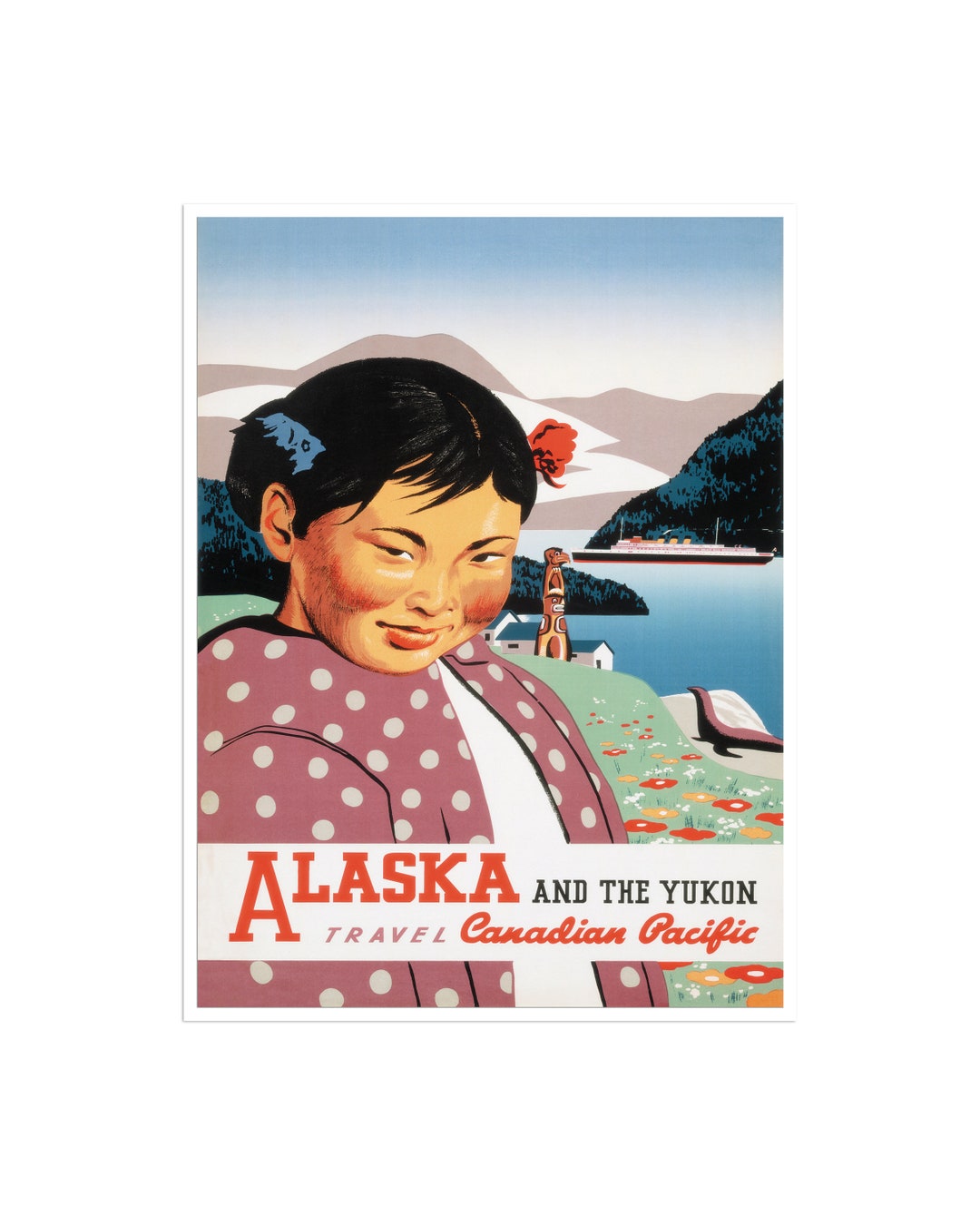 Alaska Travel Poster Yukon Art Alaskan Print (xr2027)a - Etsy