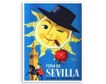 Sevilla 1919 Seville Holy Week Fair Spanish Woman With Guitar - Etsy