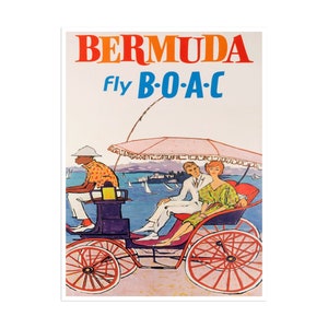 Bermuda Art Print BOAC Travel Poster (xr1851)a - Etsy