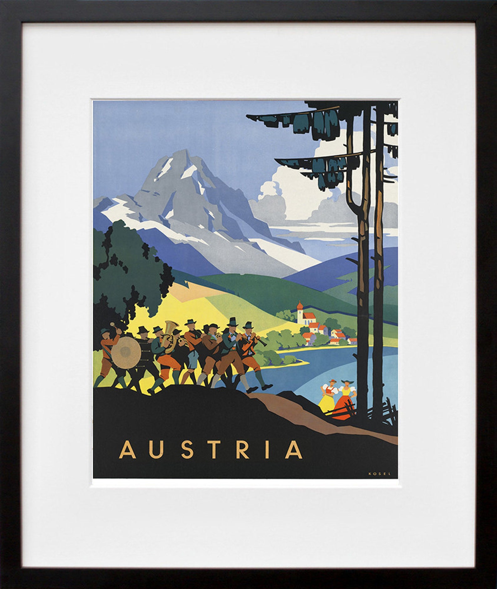 Art Austria Poster Travel Print Vintage Austrian Home Decor (ZT102) - Etsy