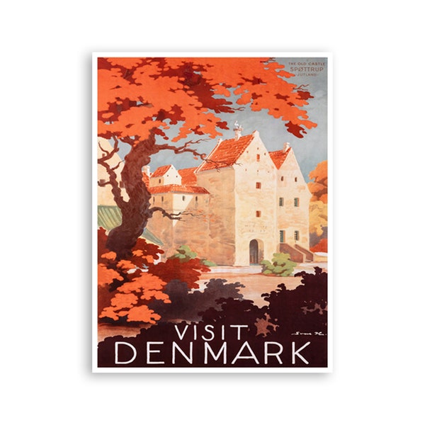 Denmark Vintage Poster - Etsy