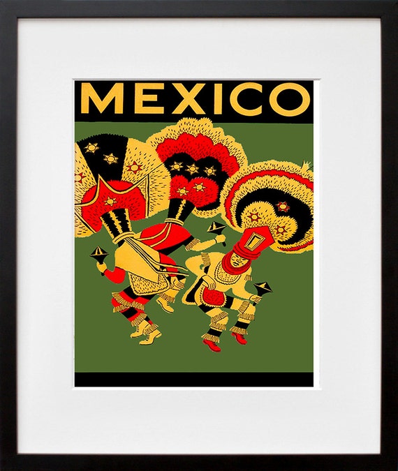 Mexico Travel Poster Mexican Art Print Home Decor ZT399 | Etsy