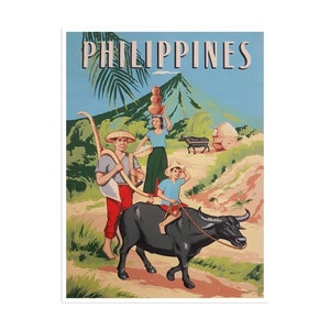 Philippines Vintage Art Travel Poster Wall Print Asian Decor - Etsy
