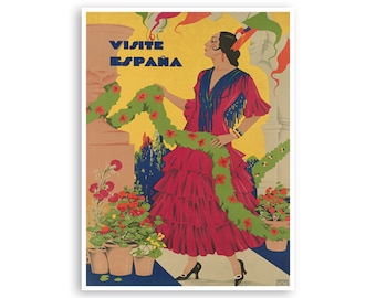 Spain Art Vintage Spanish Poster Print Canvas Hanging Wall Decor Xr879 ...