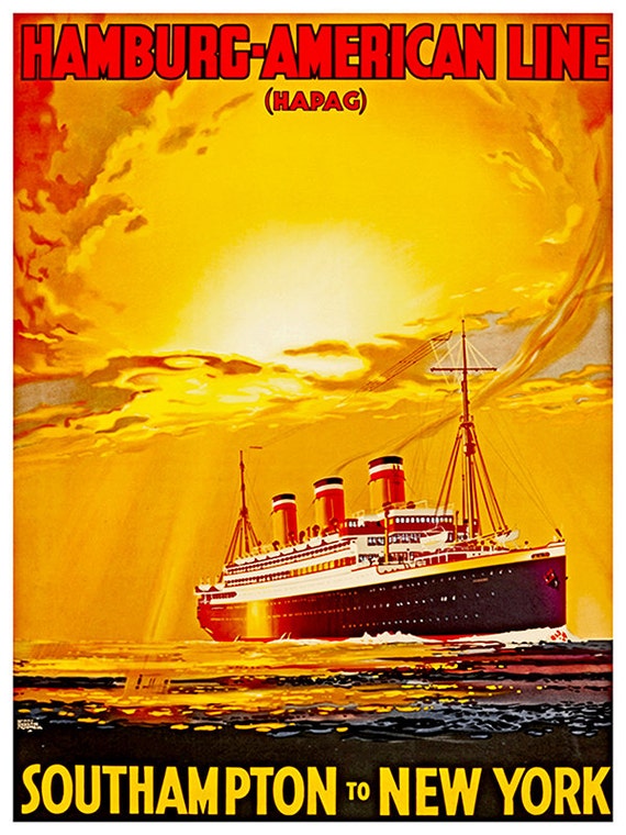 Vintage Ship Travel Posters