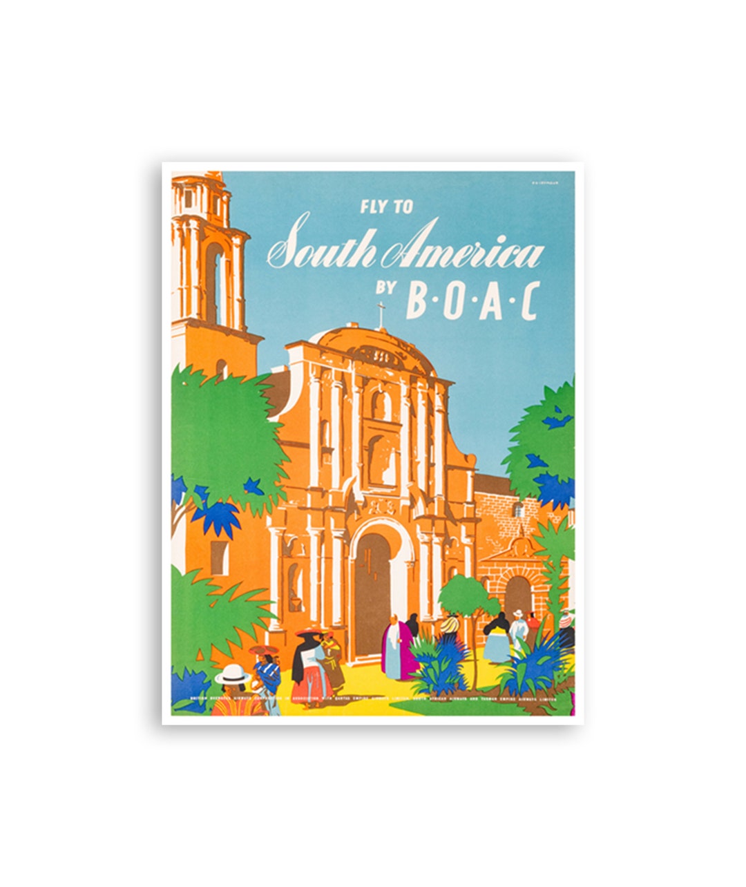 South America Poster Travel Art Print Retro (XR3468) - Etsy