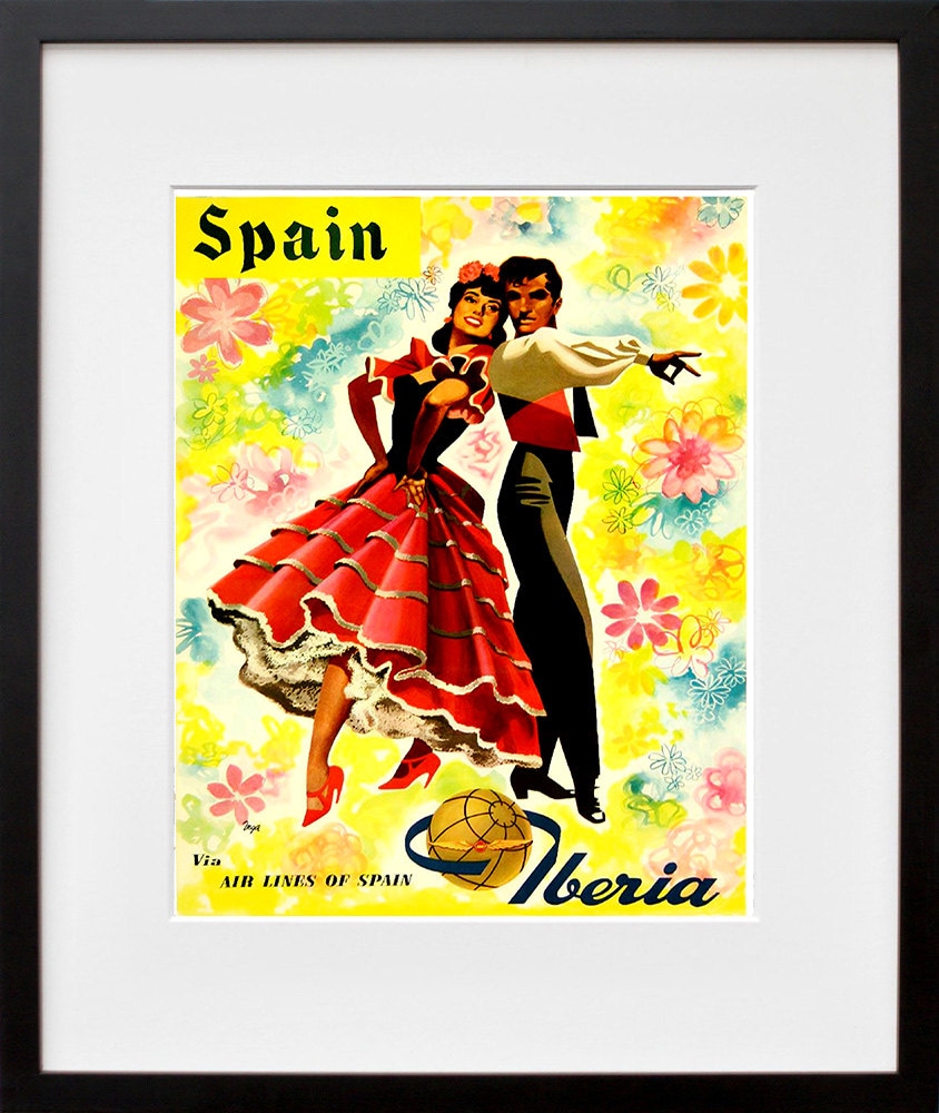Spain Art Retro Poster Spanish Art Travel Poster Wall Art - Etsy