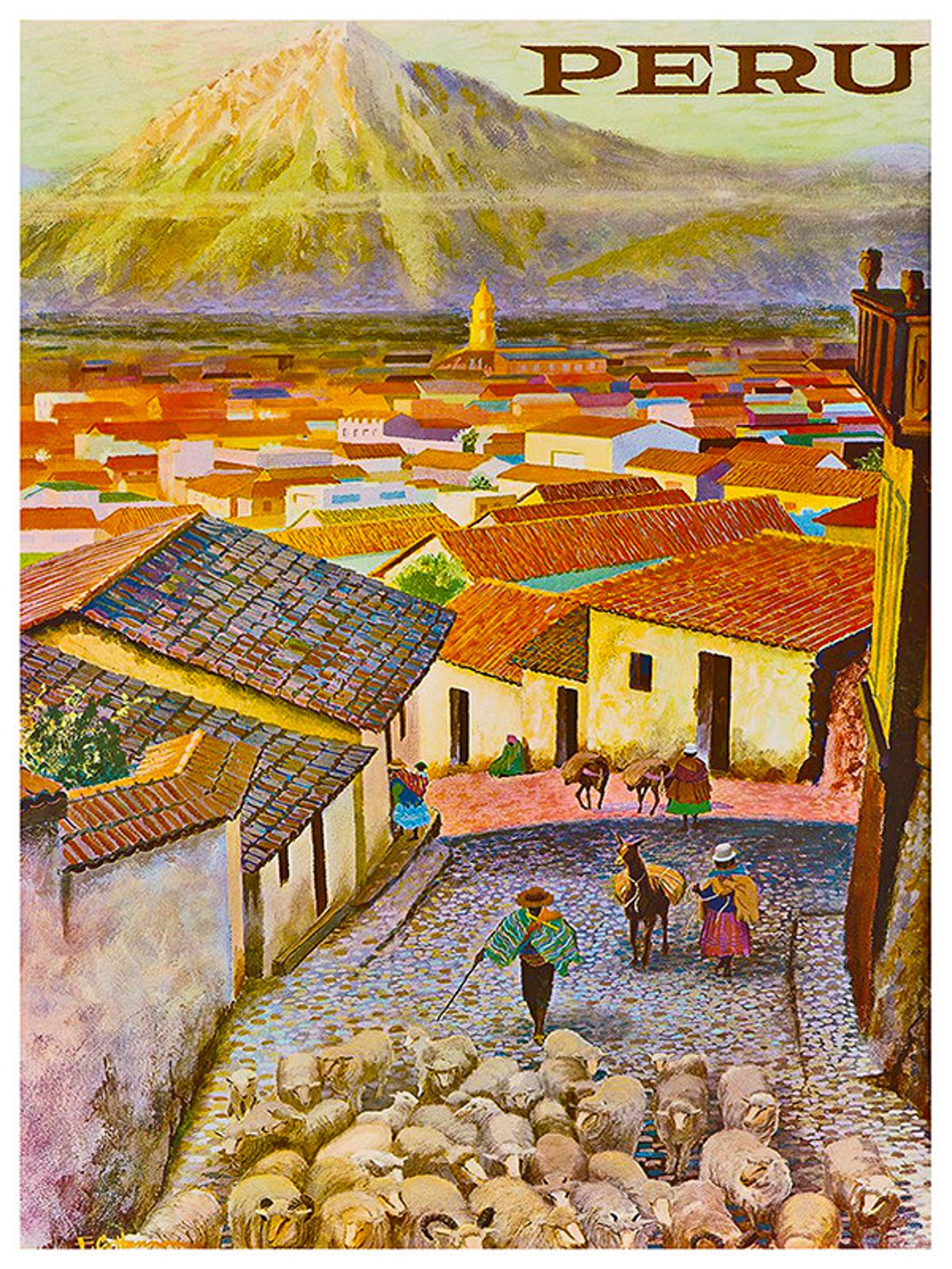 Travel Art Print Peru Advertising Poster TR14 - Etsy