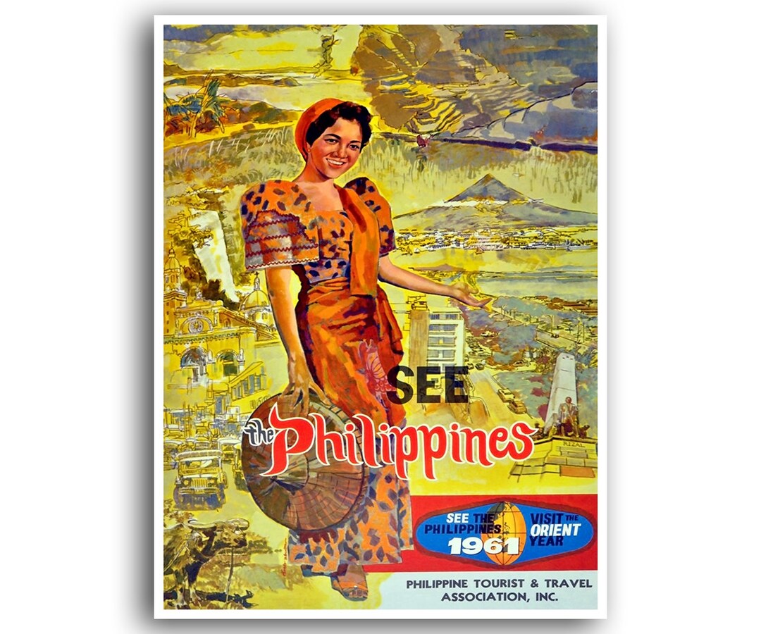 Phillipines Art Print Travel Poster Asian Home Decor (XR851) - Etsy