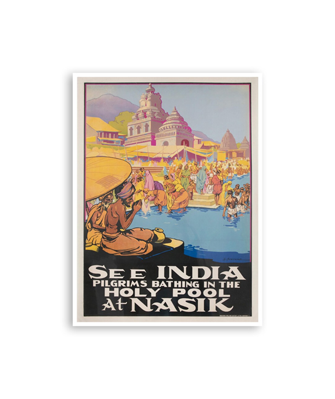 Nashik India Art Indian Decor Vintage Travel Poster Print Nasik (XR3790 ...