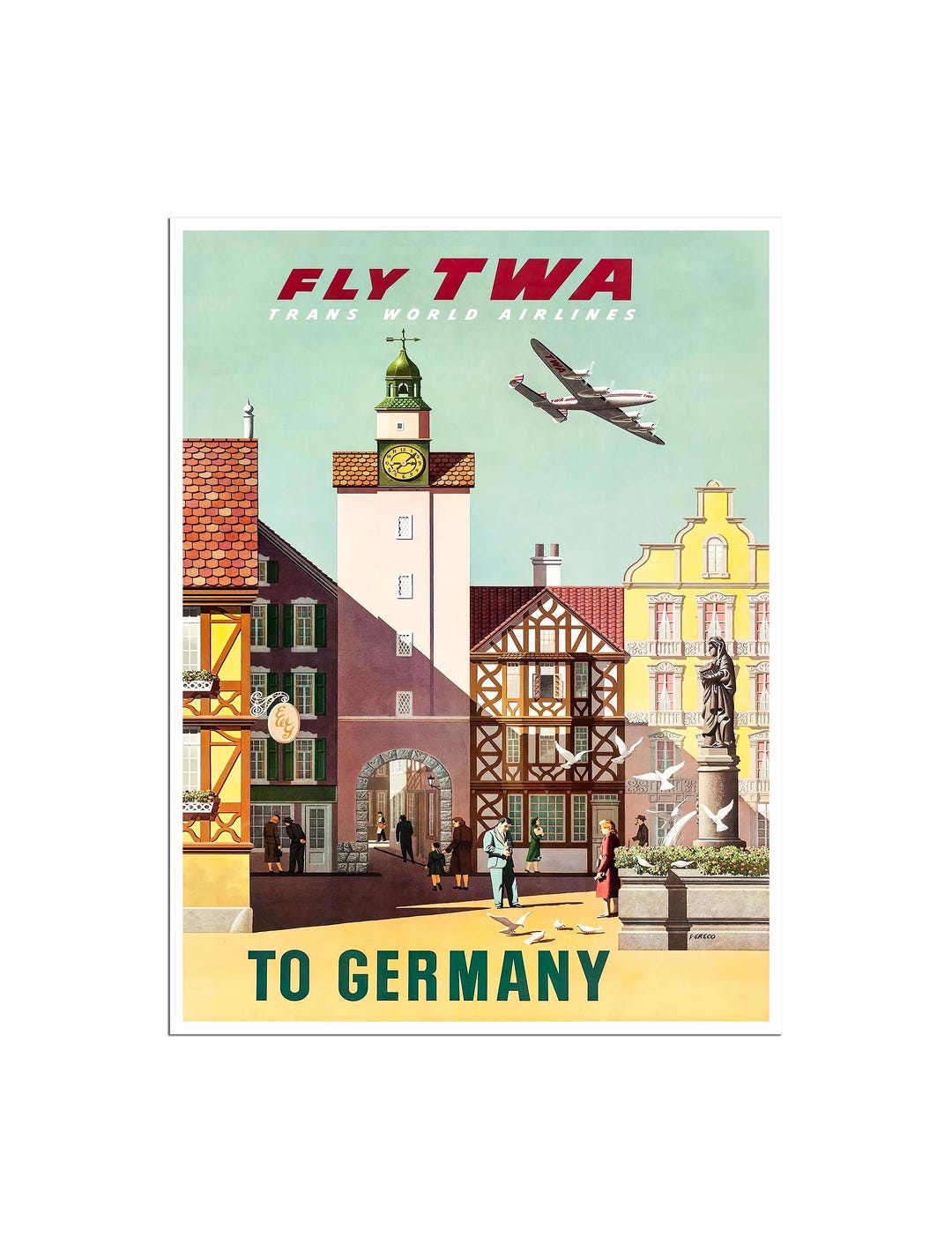 Travel Poster Germany Art Print Vintage German Home Decor (TR567) - Etsy