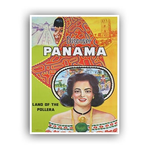 Panama Travel Art Vintage South America Poster Print (XR1385) - Etsy