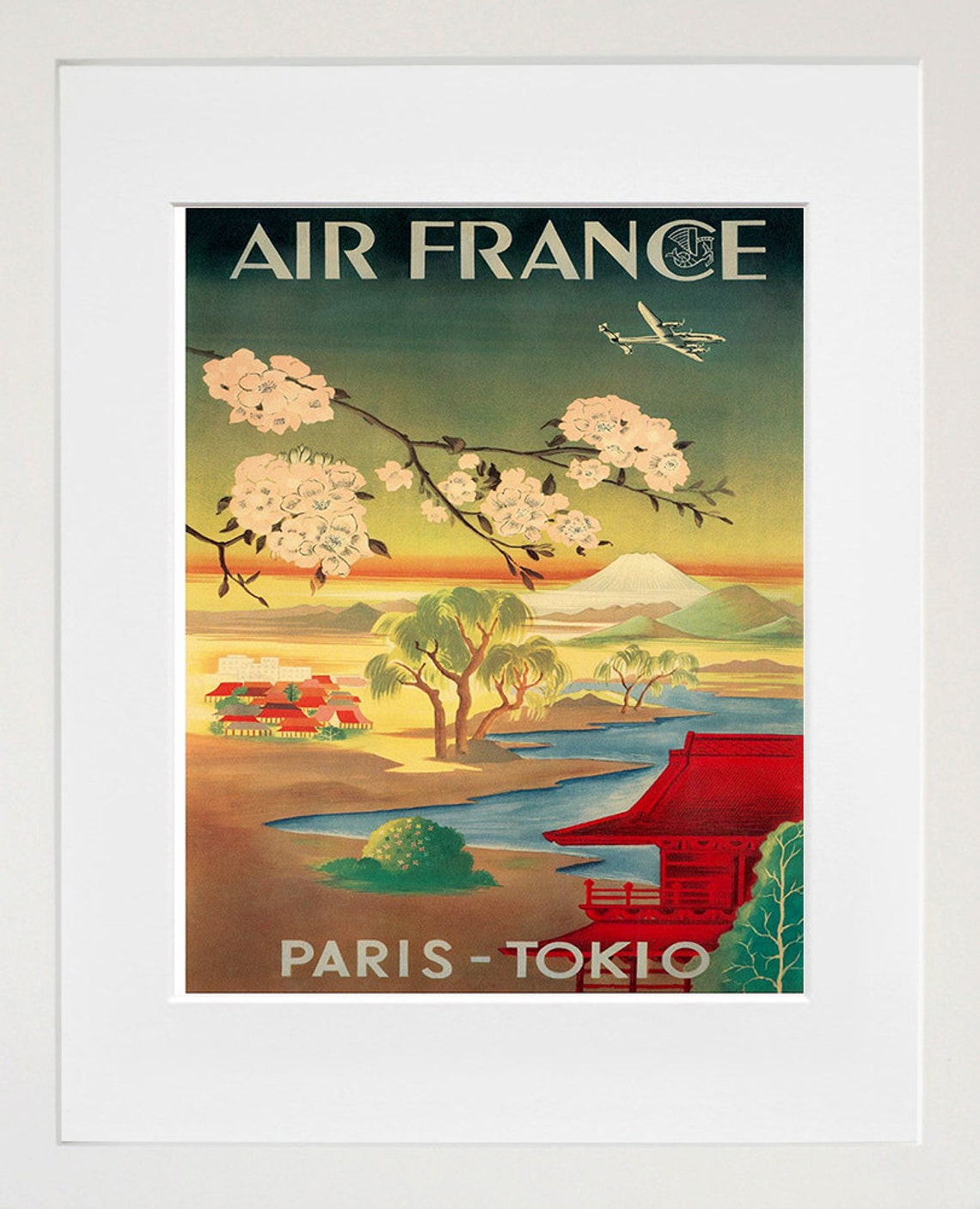 Japanese Present Japan Art Print Tokyo Vintage Travel Poster (TR81) - Etsy