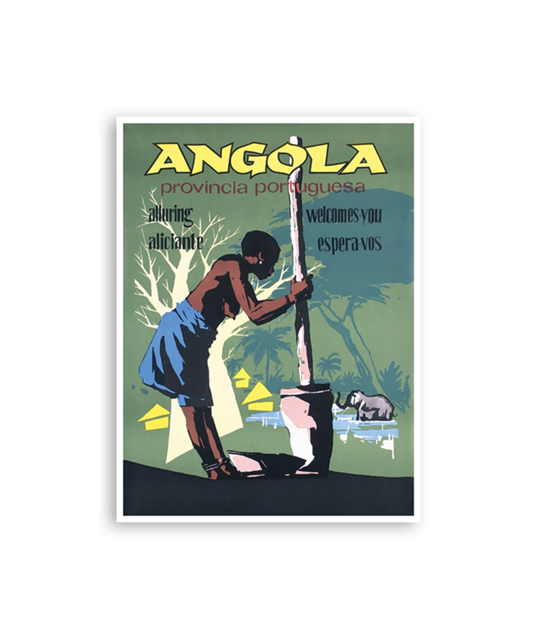 Angola Art African Print Africa Travel Poster (xr4316)a - Etsy