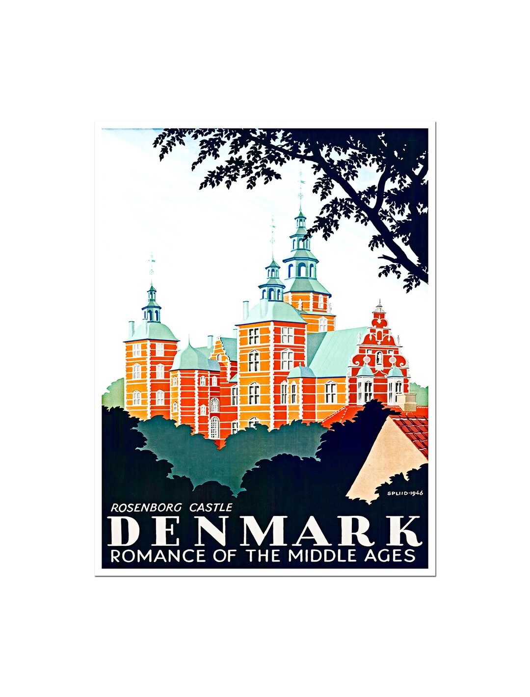 Denmark Travel Poster Danish Art Print (tr29)a - Etsy