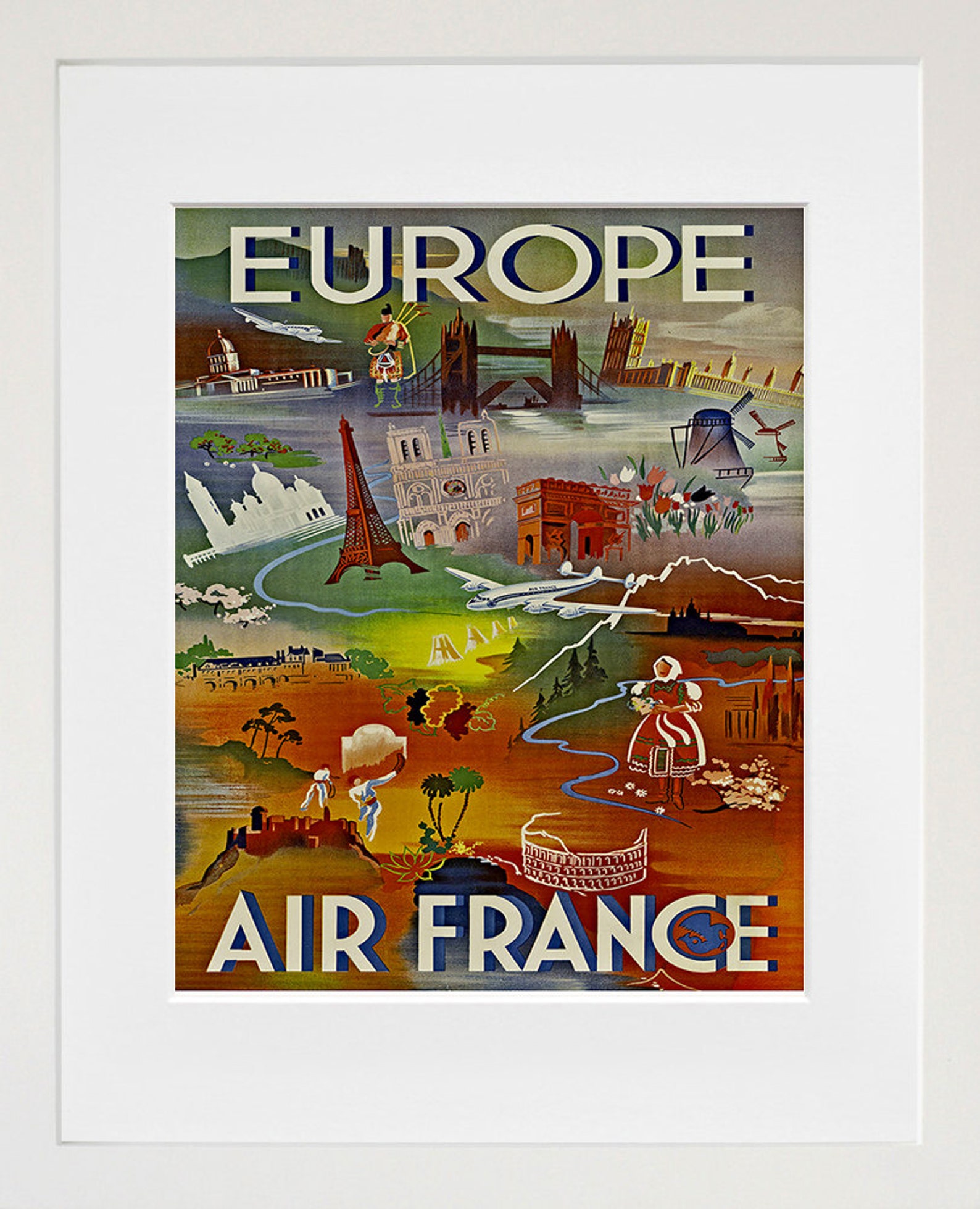 Europe Travel Poster Art Tourism Print TR33 | Etsy