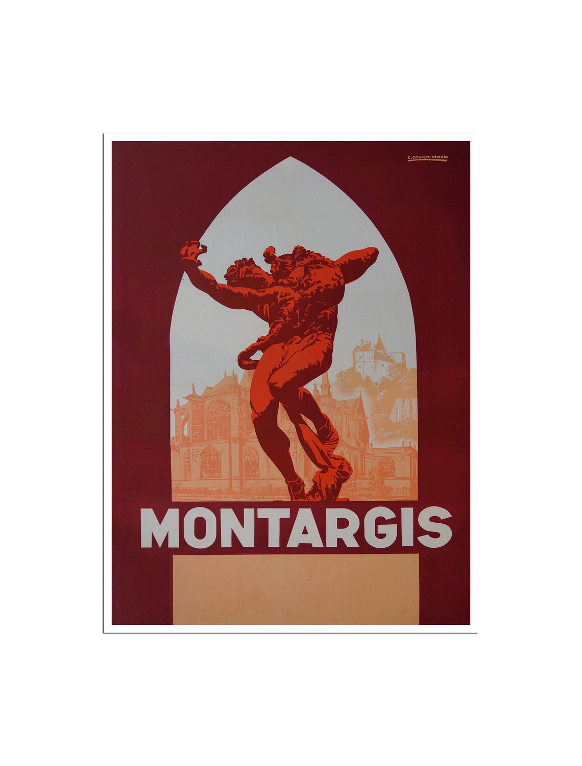 Montargis Travel Poster France Art French Print Vintage Home Decor ...