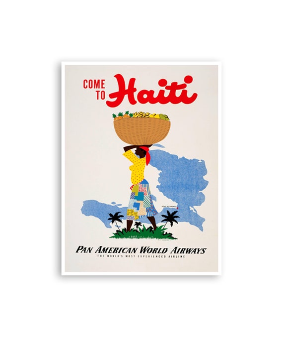 Haiti Travel Poster Art Print Retro Home Decor XR3031 - Etsy