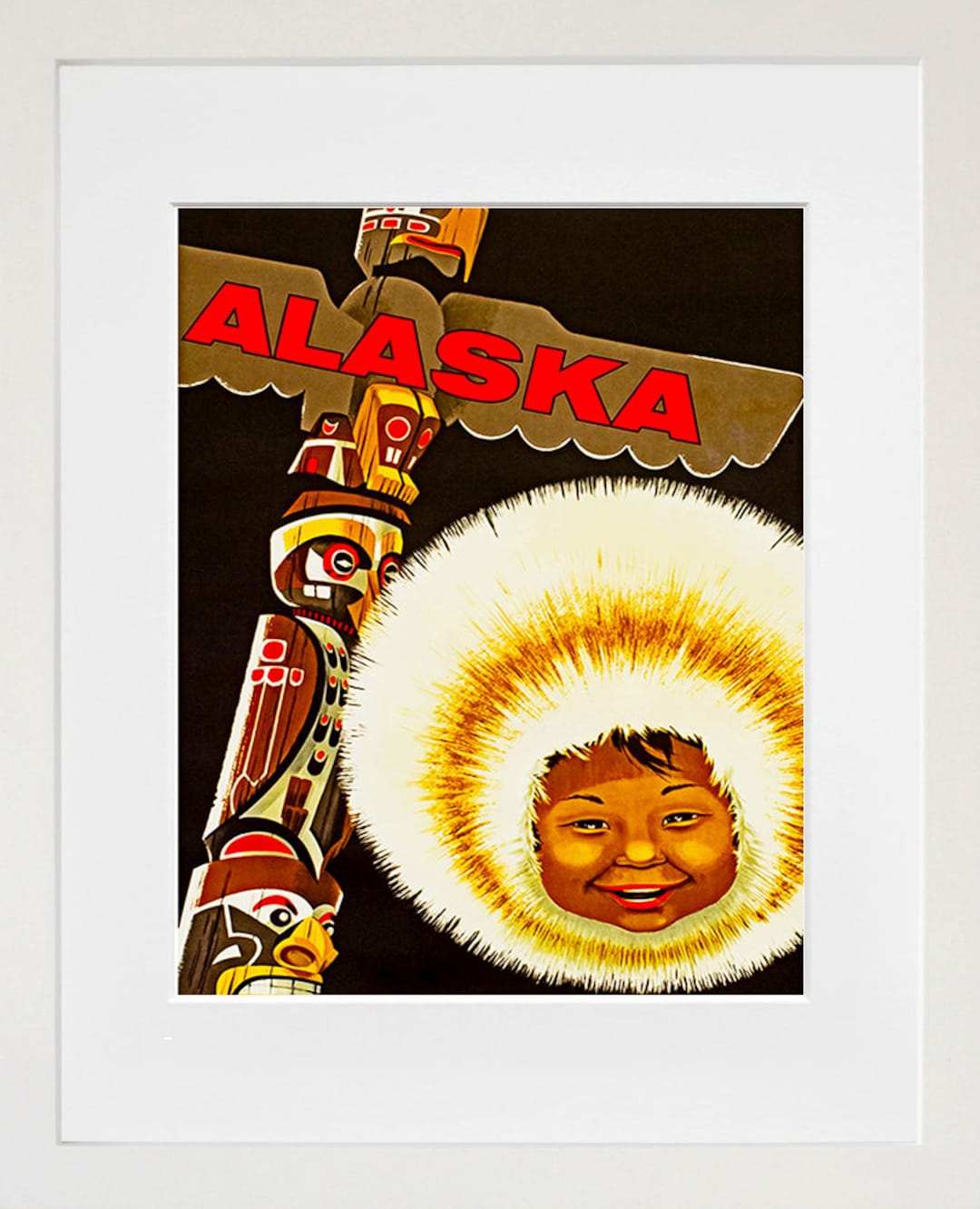 Alaska Travel Art Eskimo Poster Inuit Print (zt200)a - Etsy