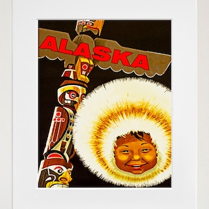 Alaska Travel Art Eskimo Poster Inuit Print (zt200)a - Etsy