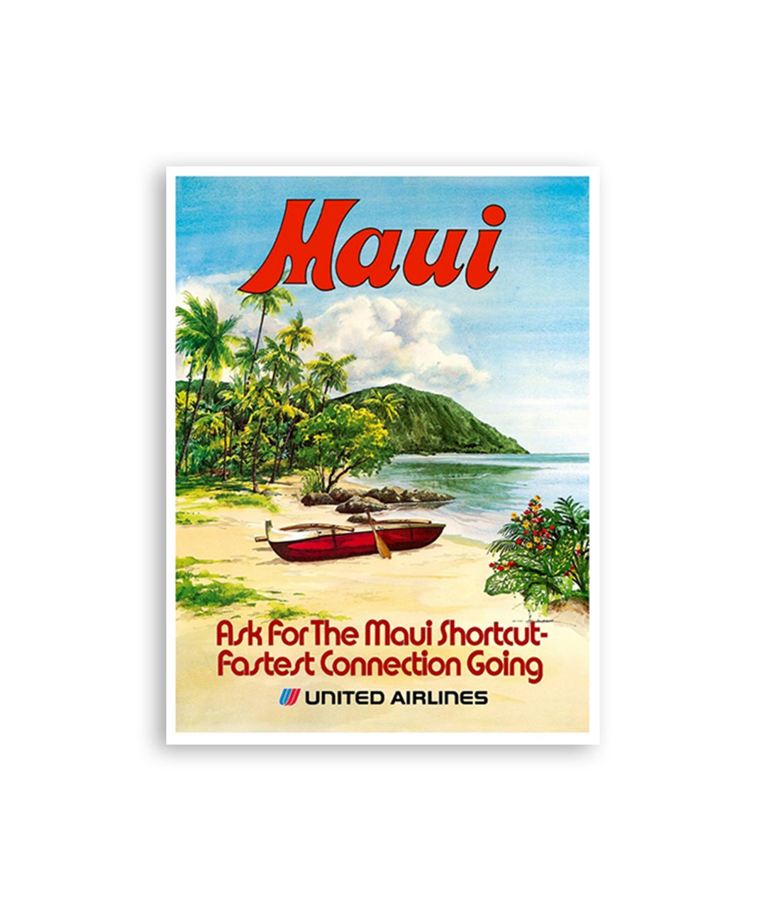 Maui Art Print Hawaii Travel Poster TR102 - Etsy