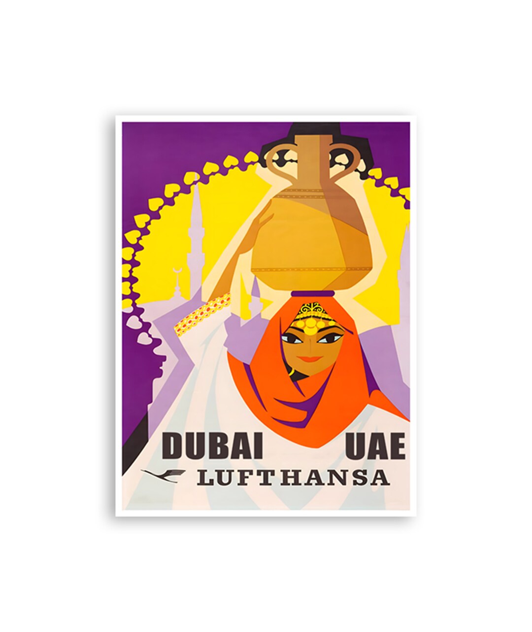 Dubai Art UAE Travel Poster United Arab Emirates Print (XR4447) - Etsy